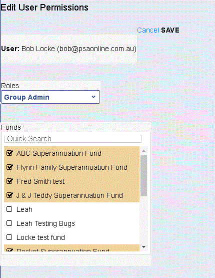User Access Rights – Practical Systems Super